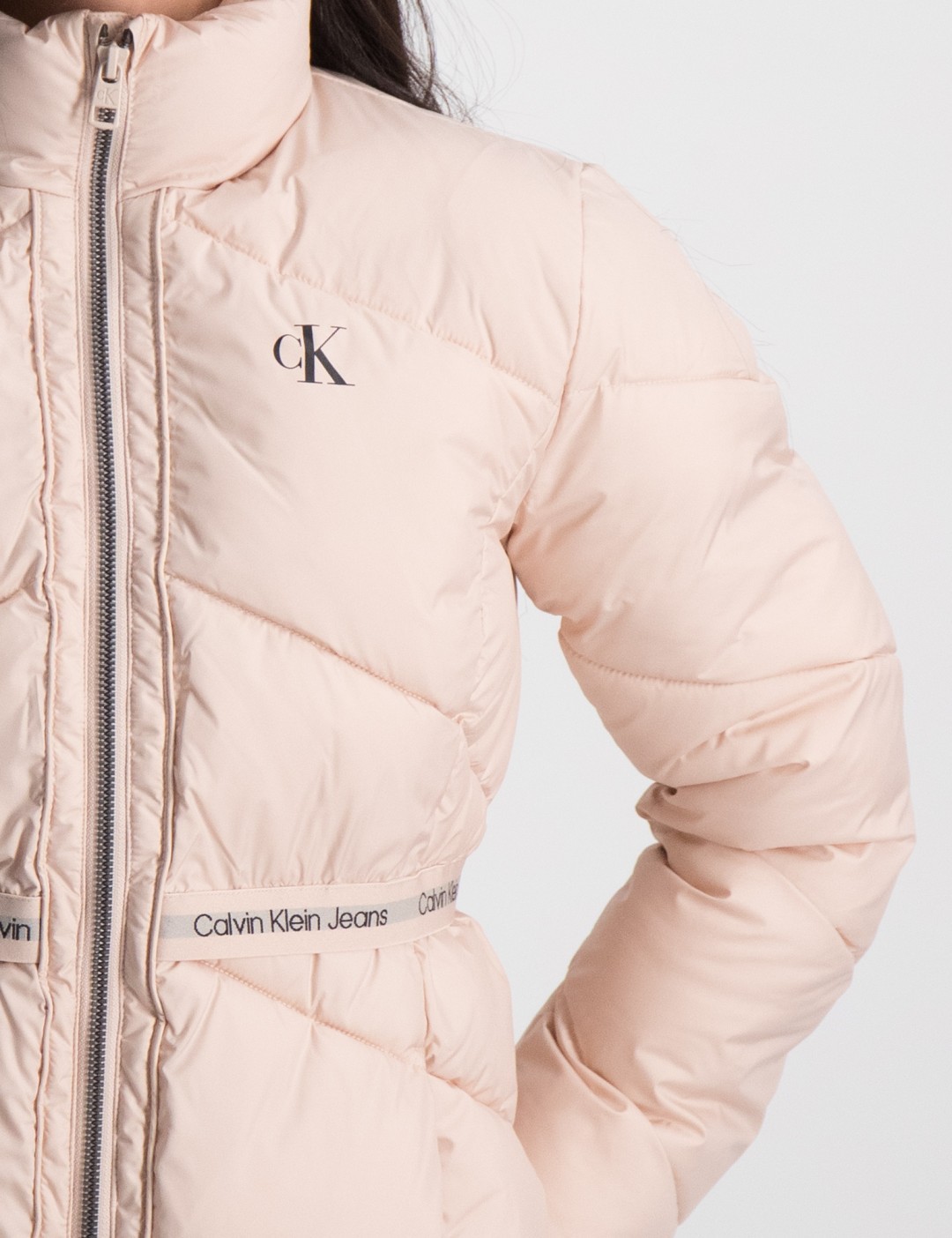 Calvin Klein Rosa LOGO TAPE LIGHT JACKET för Tjej | Kids Brand Store