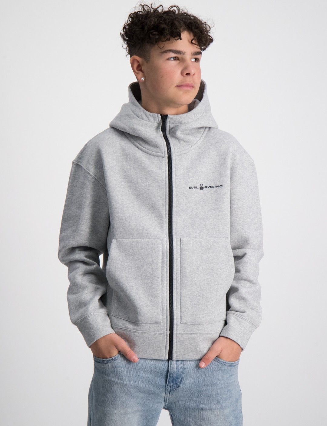 Sail Racing Grau JR RACE HEAVY ZIP HOOD für Jungen | Kids Brand Store