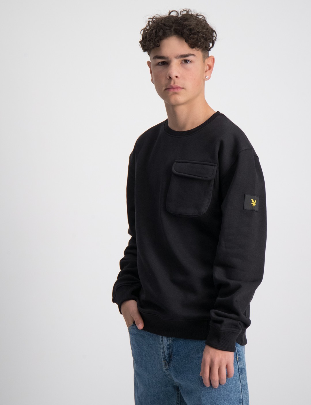 Svart Casuals BB Crew Neck för Kille | Kids Brand Store