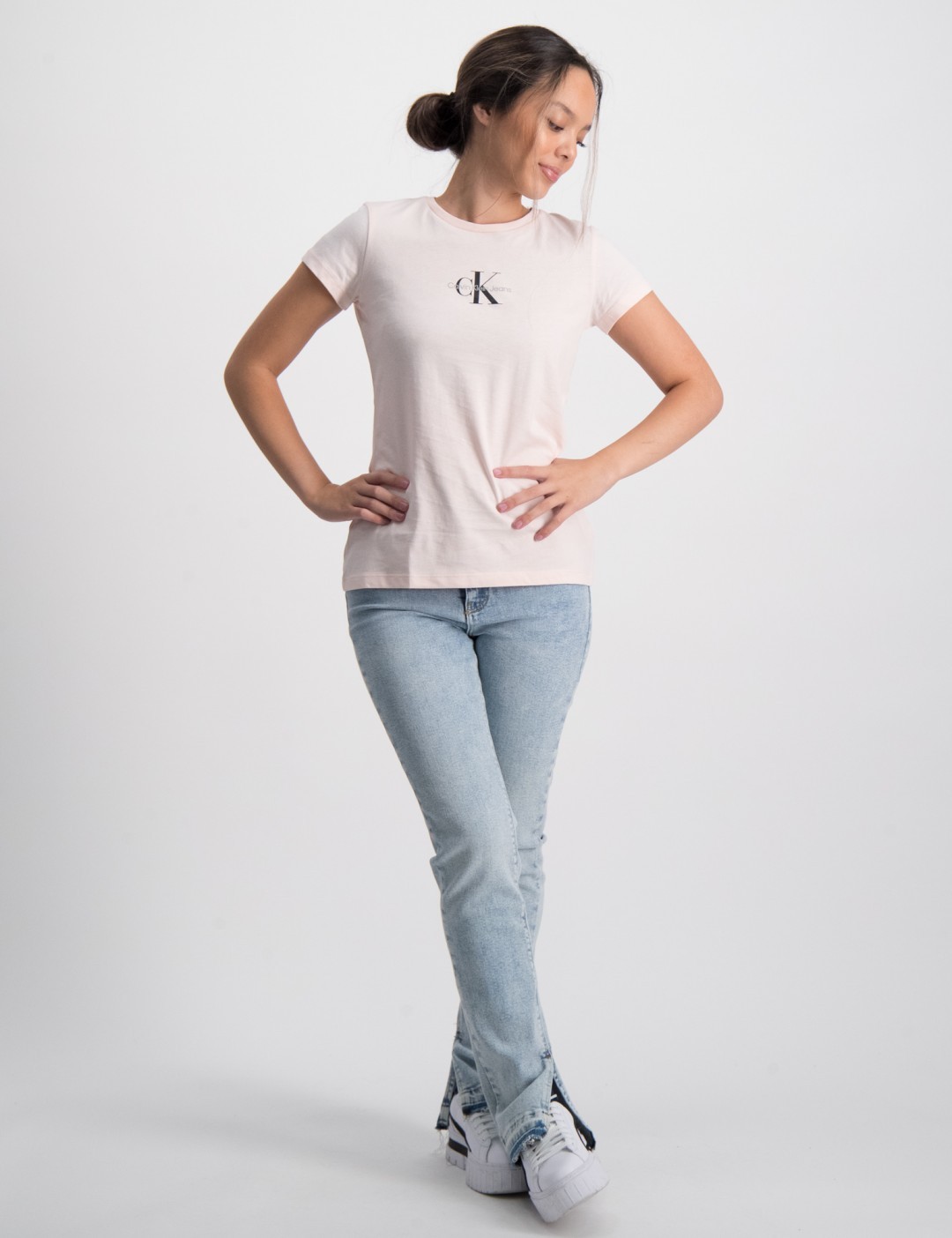 Calvin Klein Rosa MICRO MONOGRAM TOP til Jente | Kids Brand Store