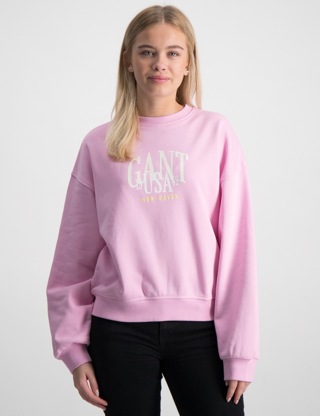 GANT Rosa GANT USA VOLUMINOUS C-NECK til Jente | Kids Brand Store