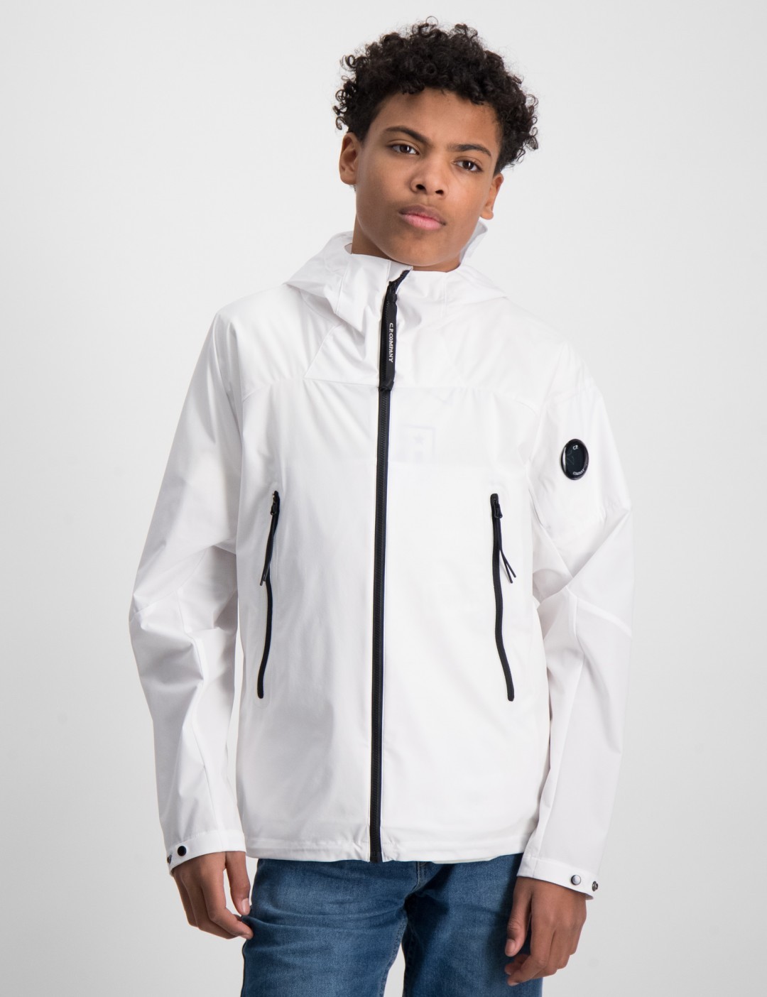 C.P. Company Vit PRO-TEK HOODED JACKET för Kille | Kids Brand Store