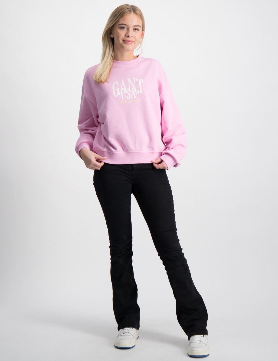 GANT Rosa GANT USA VOLUMINOUS C-NECK til Jente | Kids Brand Store