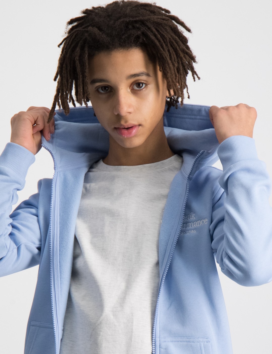 Peak Performance Blå Jr Original Zip Hood för Kille | Kids Brand Store