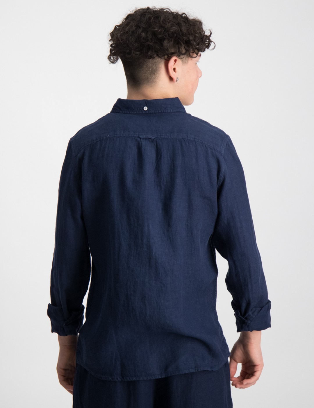 GANT Blå LINEN LS BD SHIRT för Kille | Kids Brand Store