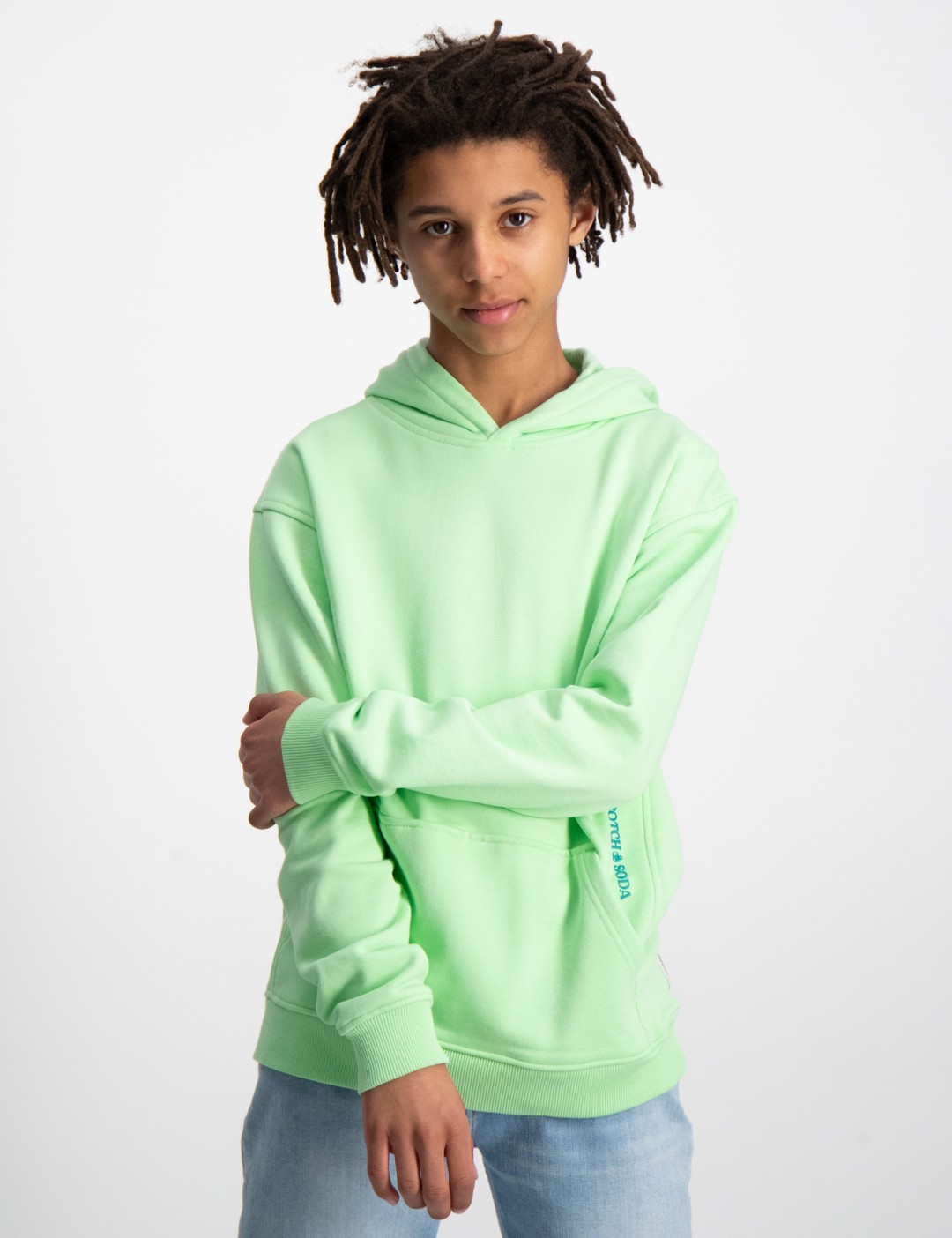 Scotch & Soda Gelb Oversized-fit classic hoodie für Jungen | Kids Brand Store