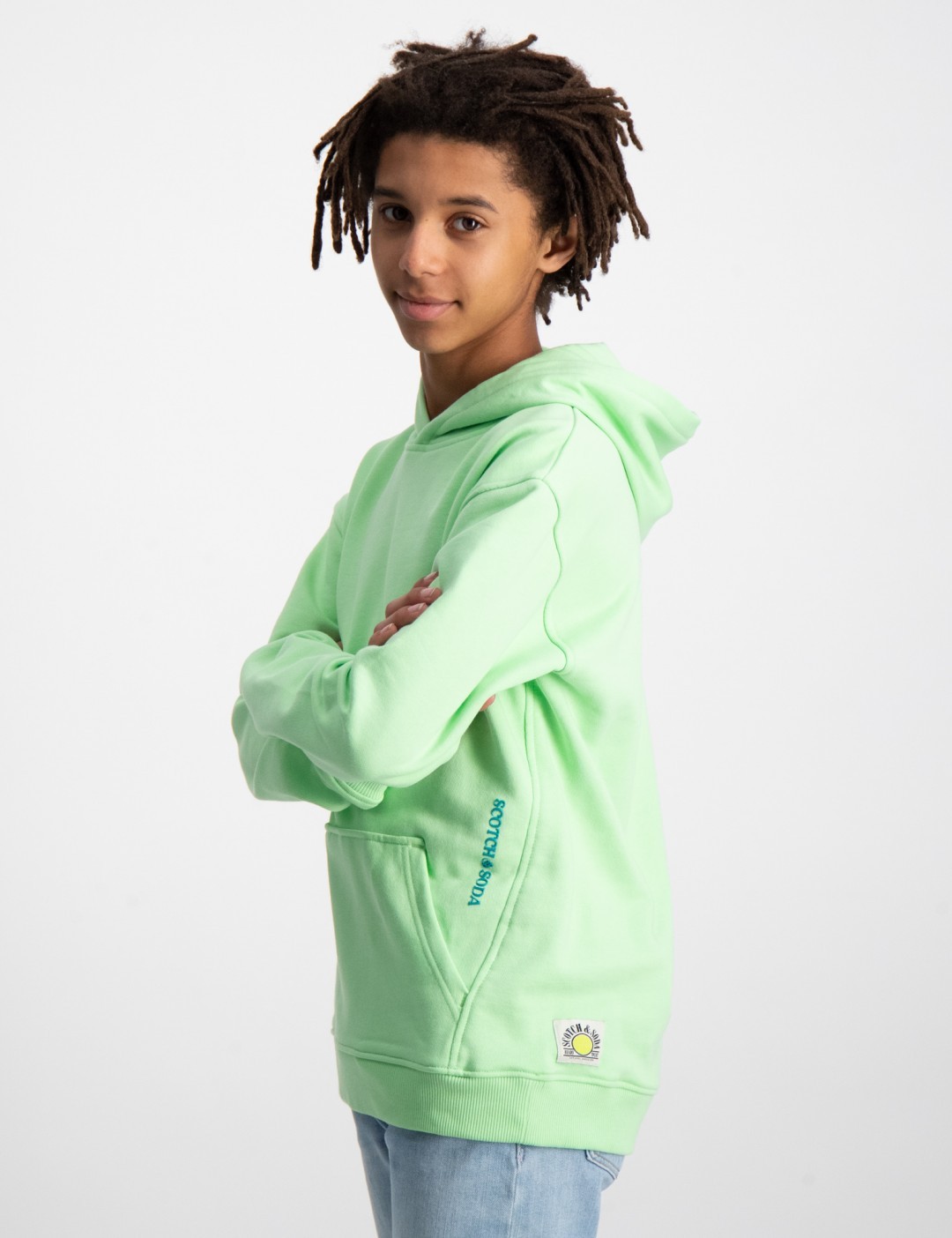 Scotch & Soda Gelb Oversized-fit classic hoodie für Jungen | Kids Brand Store