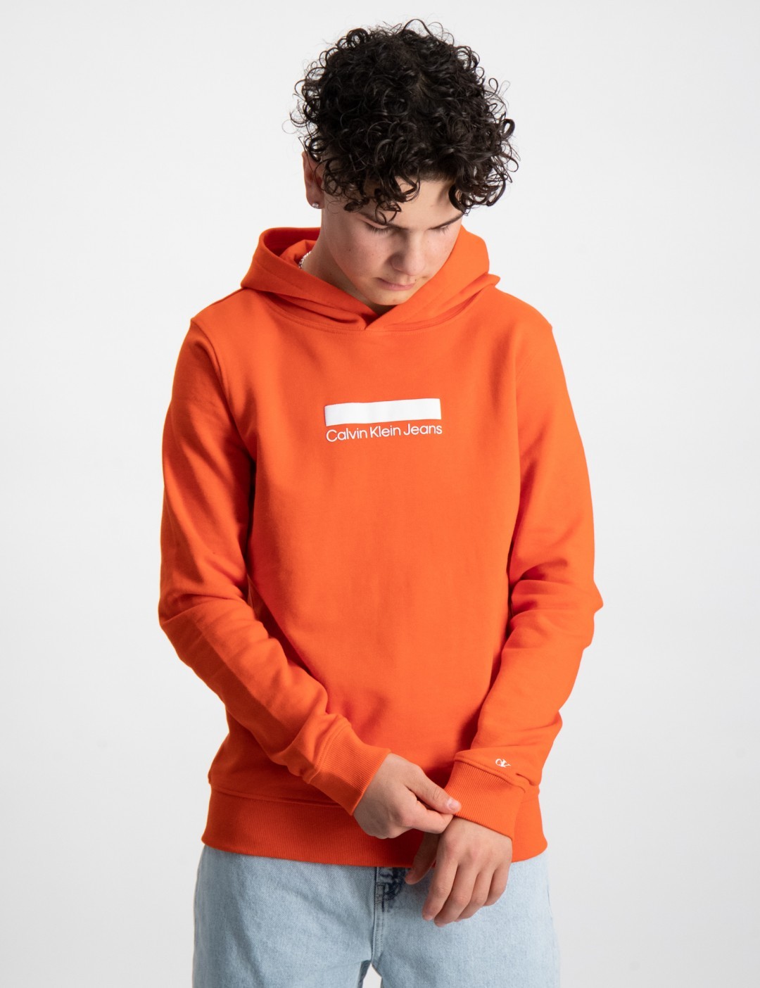 Orange SMALL BLOCK LOGO HOODIE für Jungen | Kids Brand Store