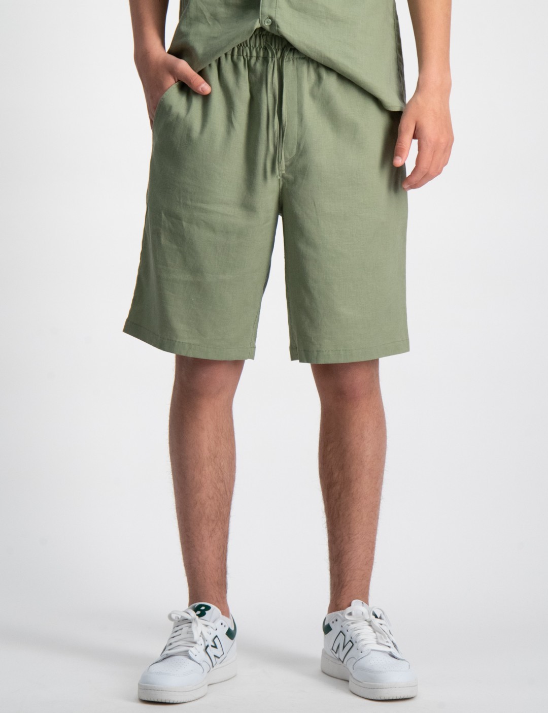 RYVLS Grön Classic Linen Shorts för Kille | Kids Brand Store