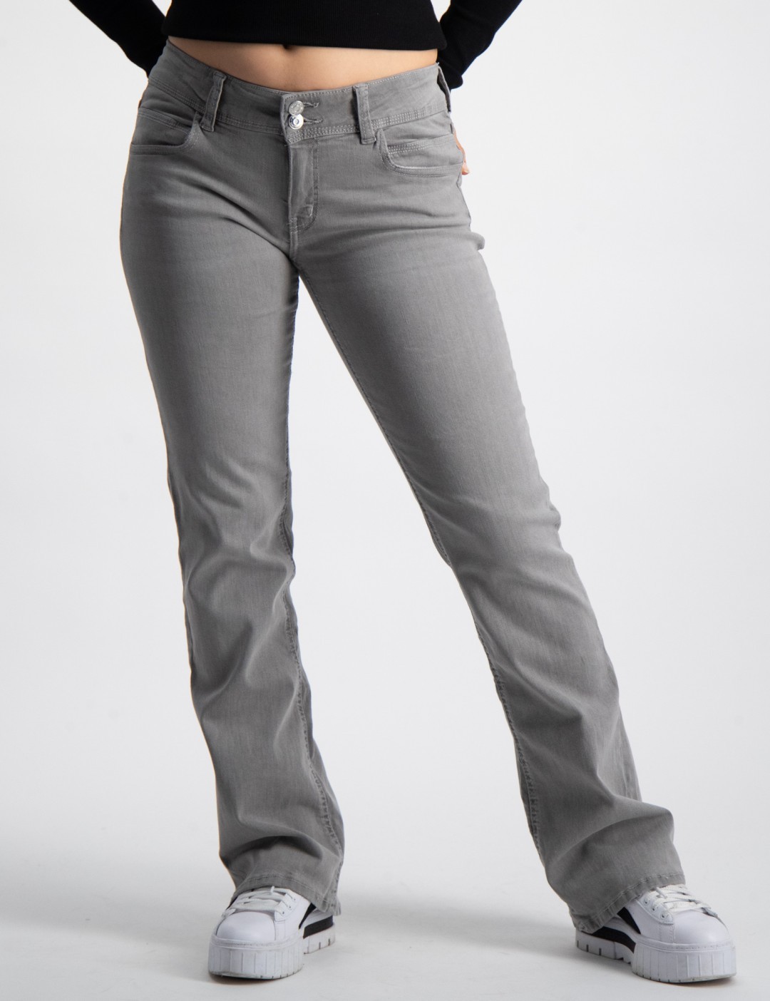 Grå Low waist flare jeans til Jente | Kids Brand Store