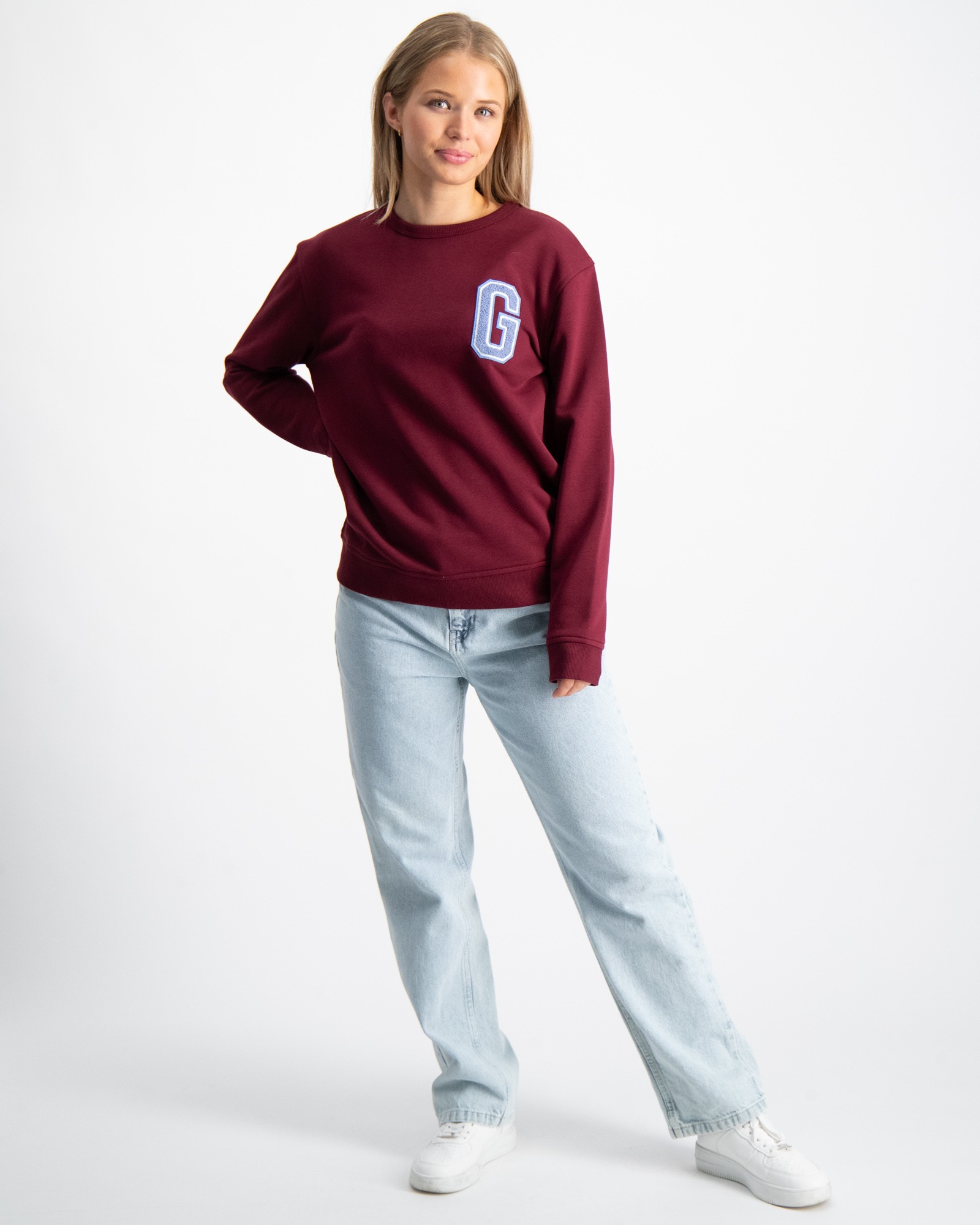 GANT Röd RELAXED C-NECK SWEAT för Tjej | Kids Brand Store