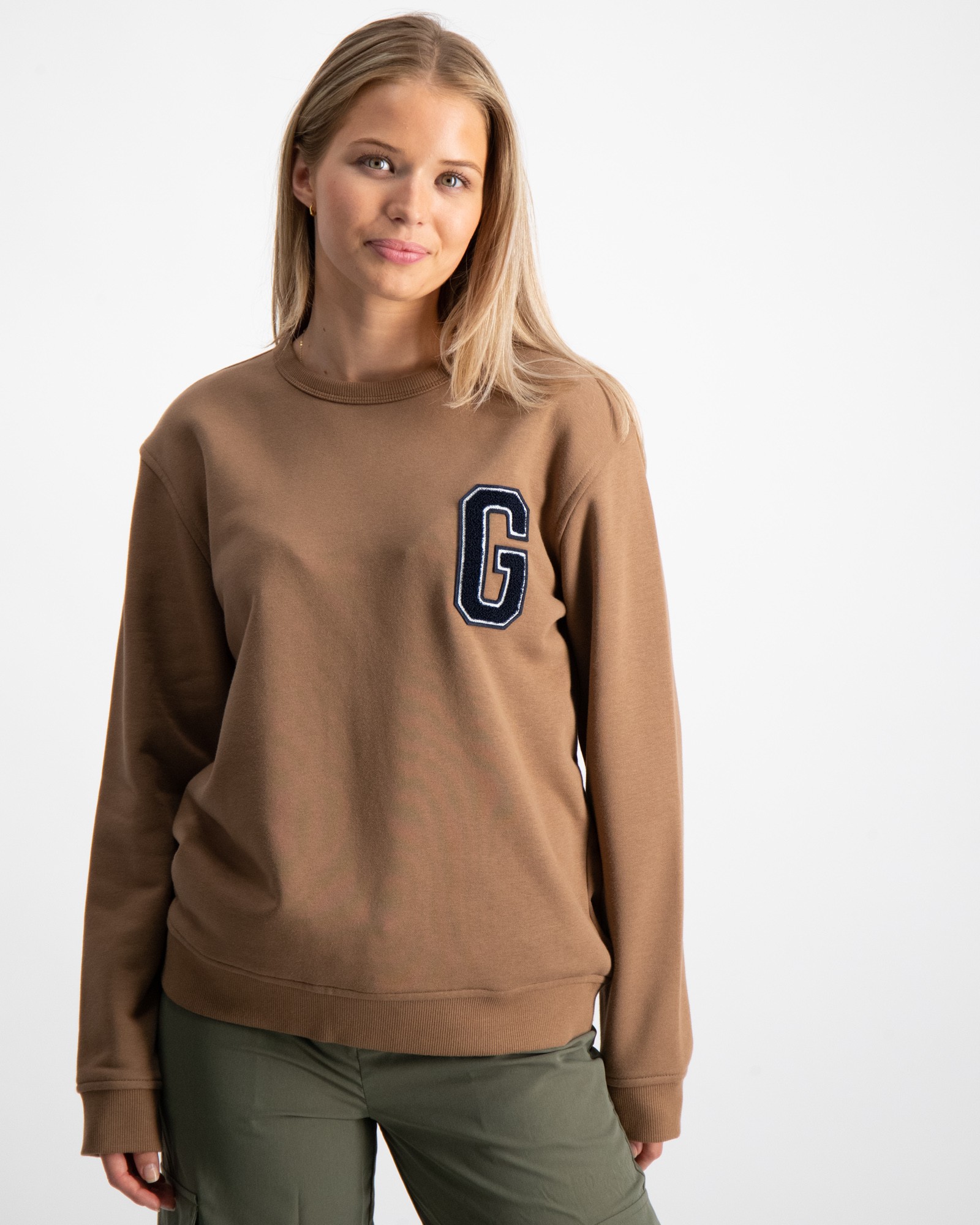 GANT Brun RELAXED C-NECK SWEAT för Tjej | Kids Brand Store