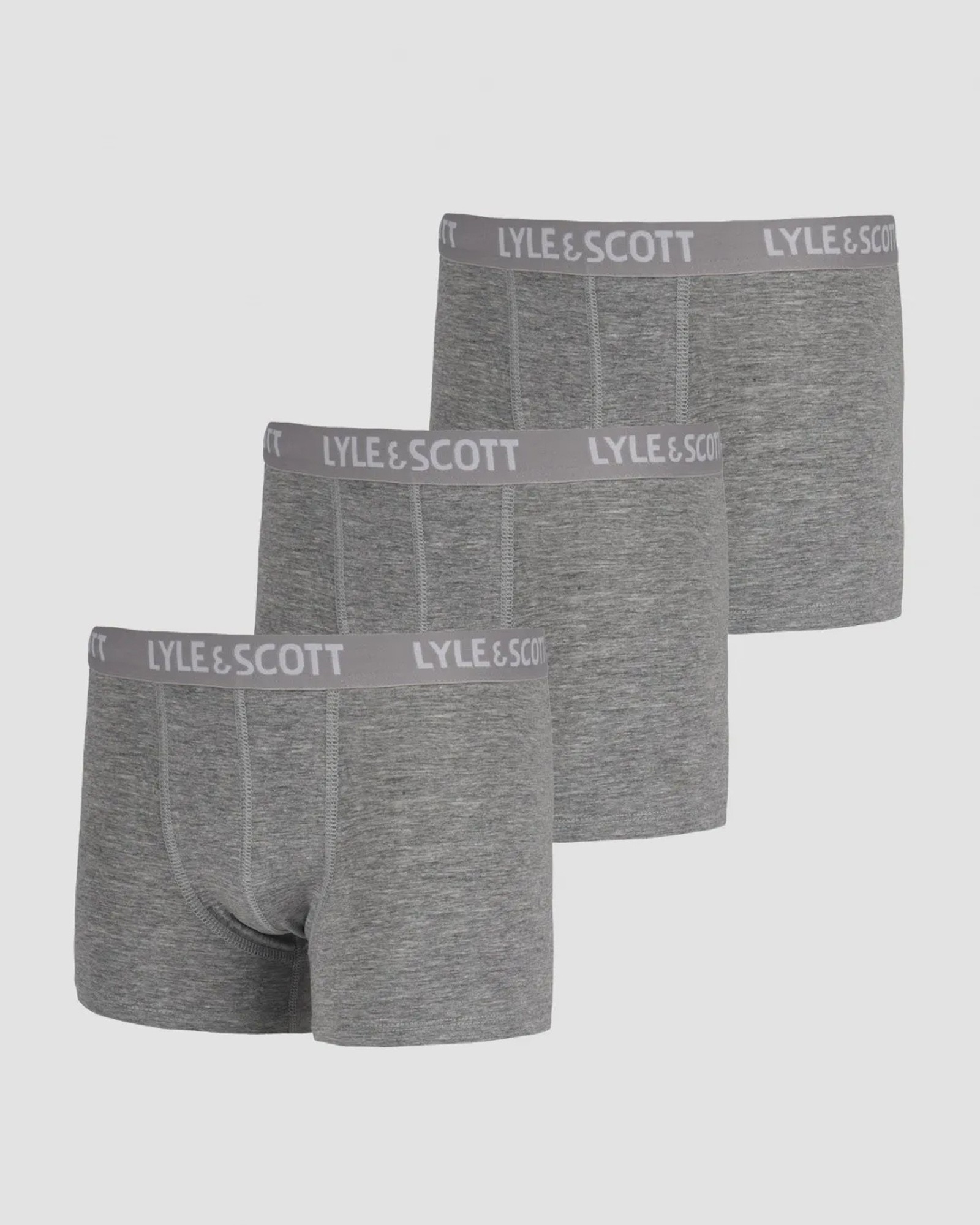 Lyle & Scott Grå Boxed Solid 3 Pair Boxers för Kille | Kids Brand Store