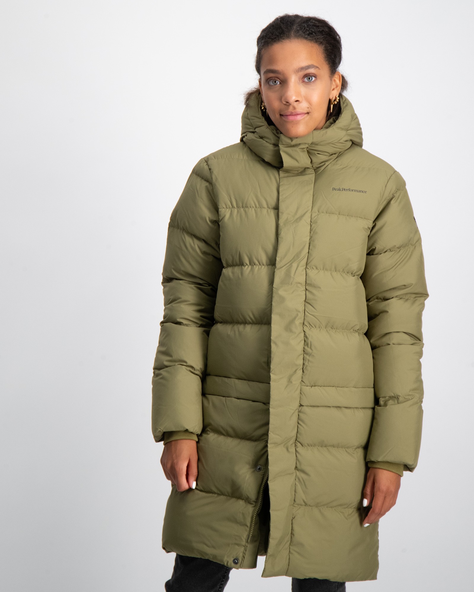 Peak Performance Grön Jr Long Puffer för Tjej | Kids Brand Store