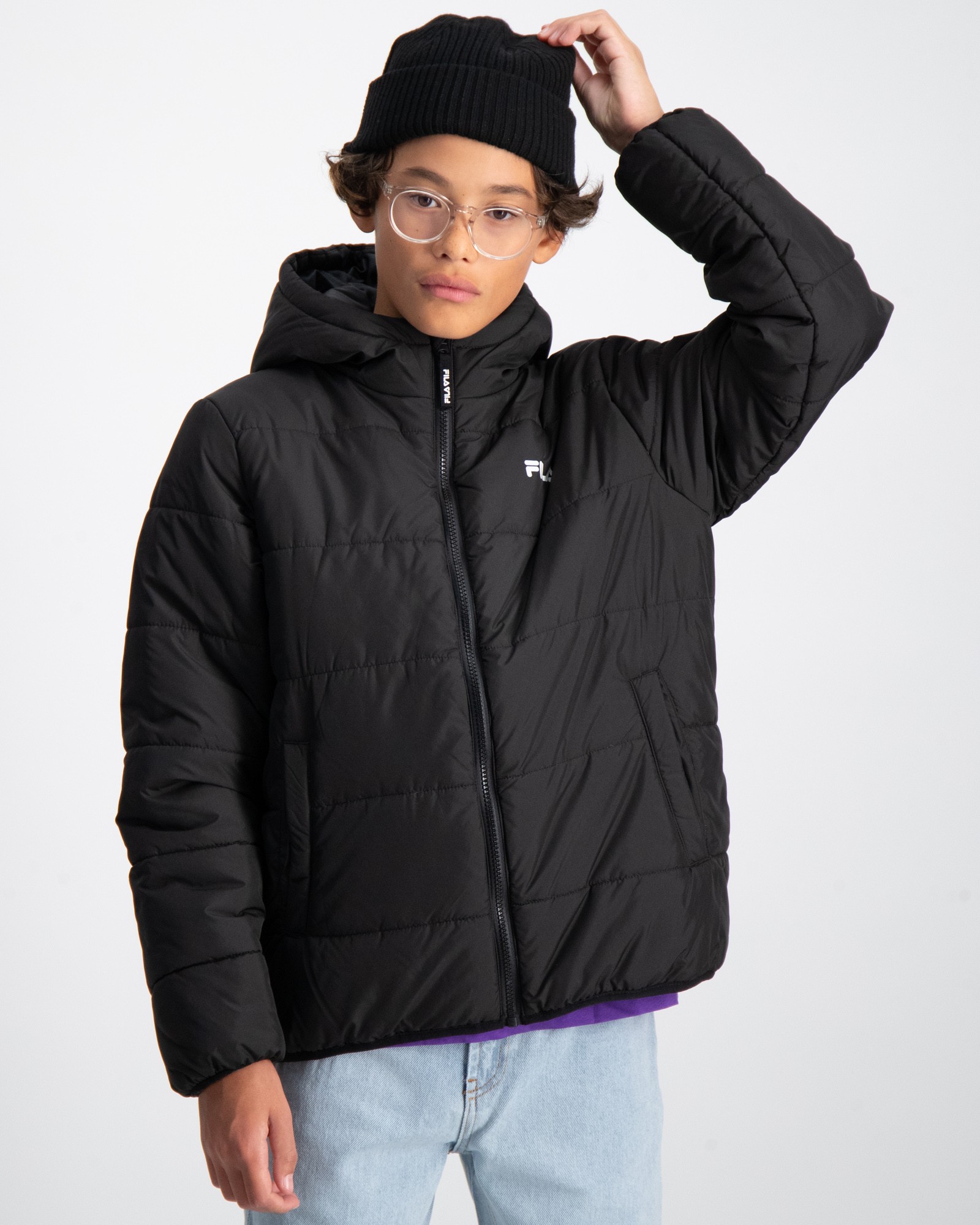 Fila Svart BERGHUELEN puff jacket til Gutt | Kids Brand Store