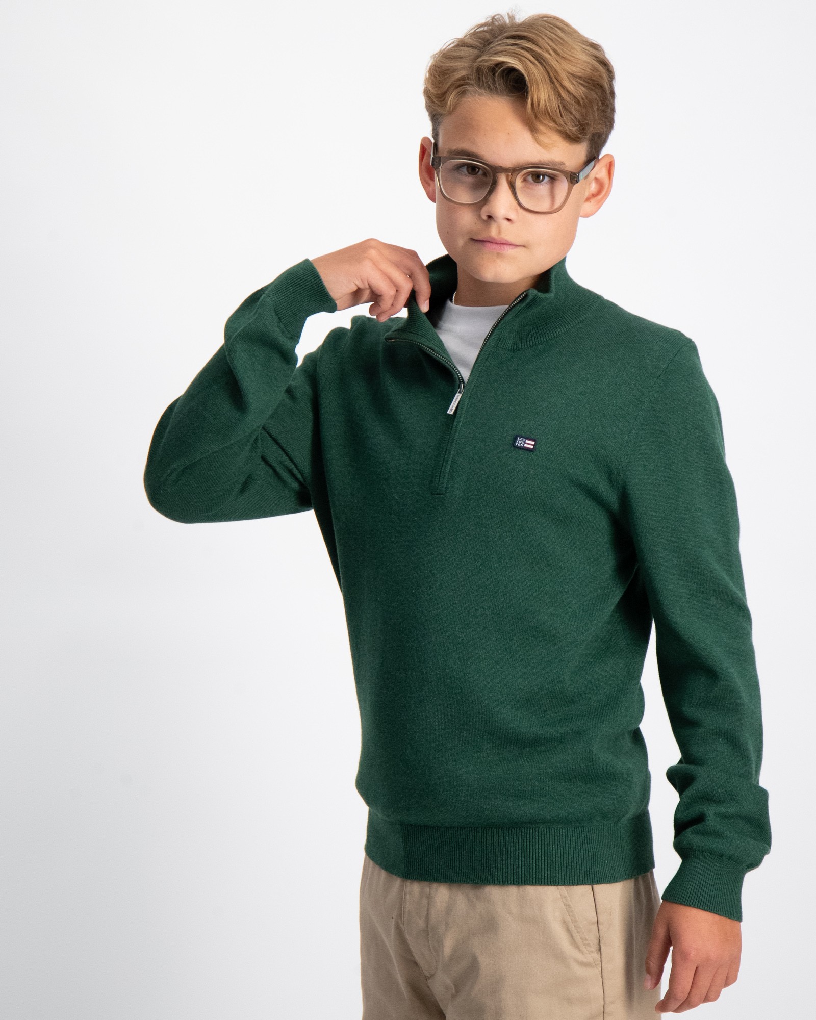 Lexington Grønn Freddy Half Zip Sweater til Gutt | Kids Brand Store