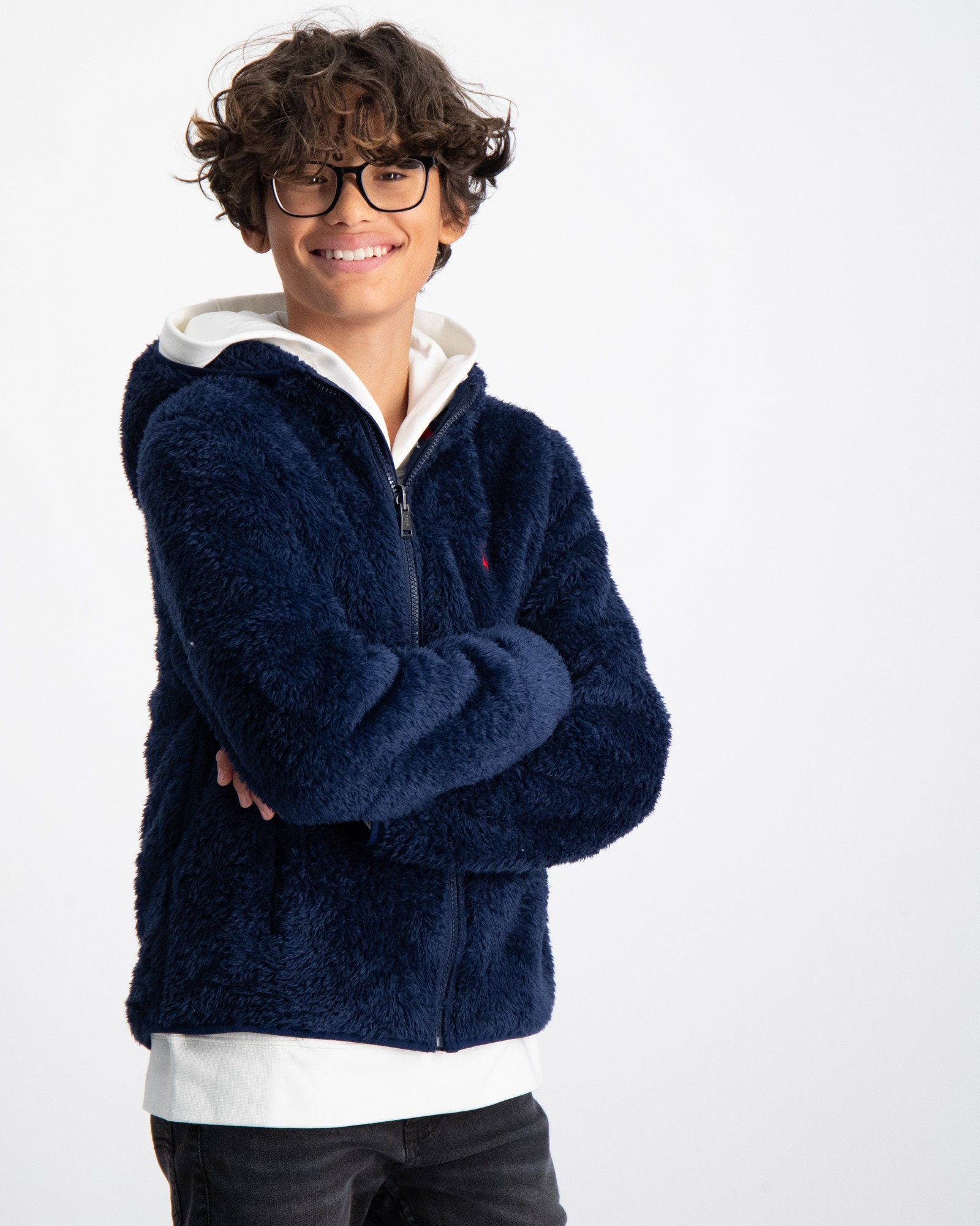 Polo Ralph Lauren Blå P-Layer 2 Teddy Fleece Jacket för Kille | Kids ...