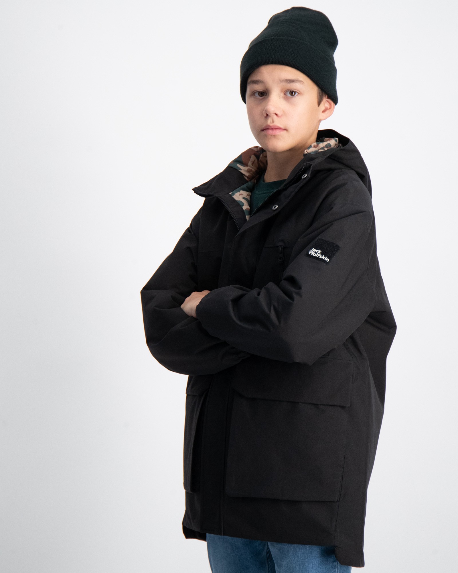 Sort TEEN 2L INS PARKA Y til Dreng | Kids Brand Store
