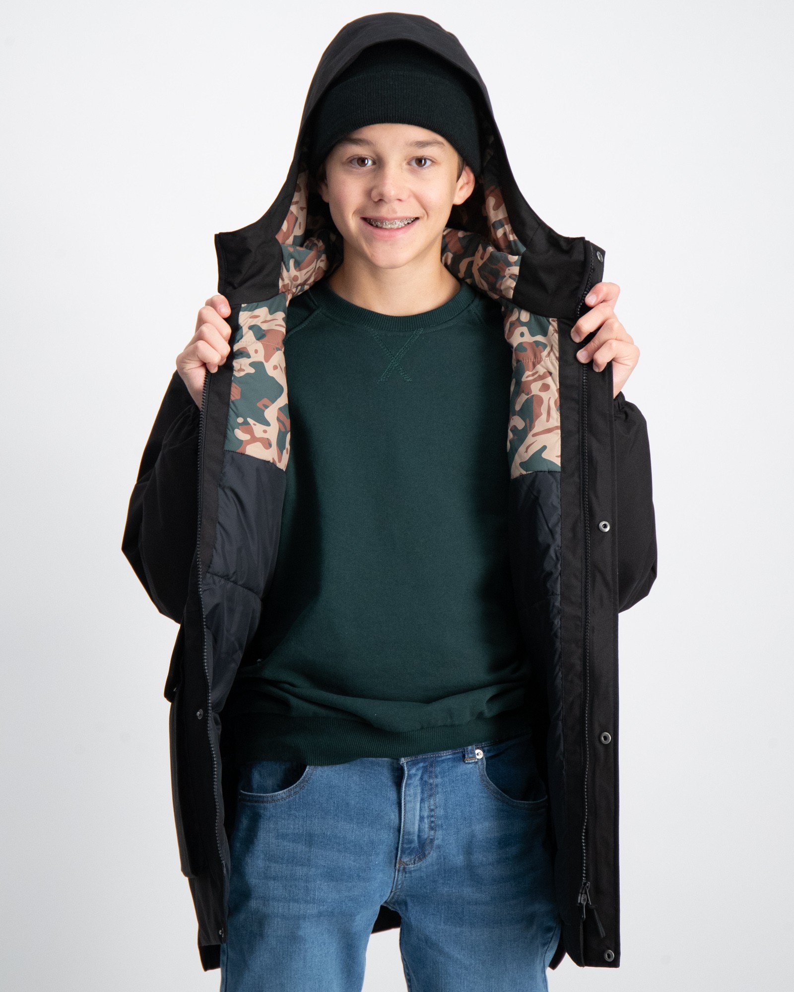 Sort TEEN 2L INS PARKA Y til Dreng | Kids Brand Store