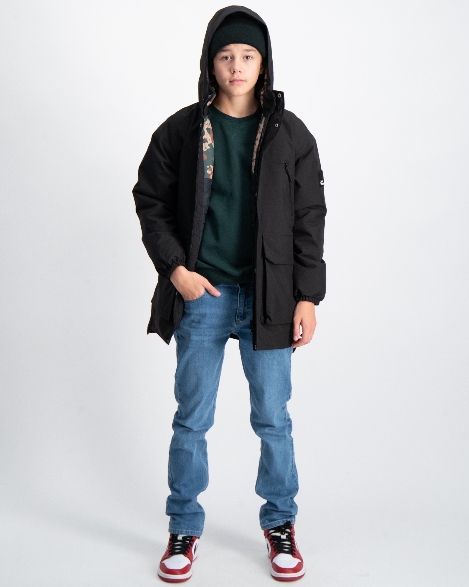 Sort TEEN 2L INS PARKA Y til Dreng | Kids Brand Store