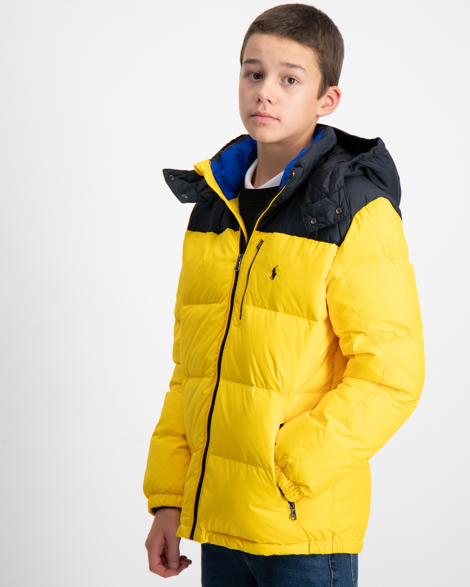 Polo Ralph Lauren Gul Water-Repellent Down Hooded Jacket för Kille ...