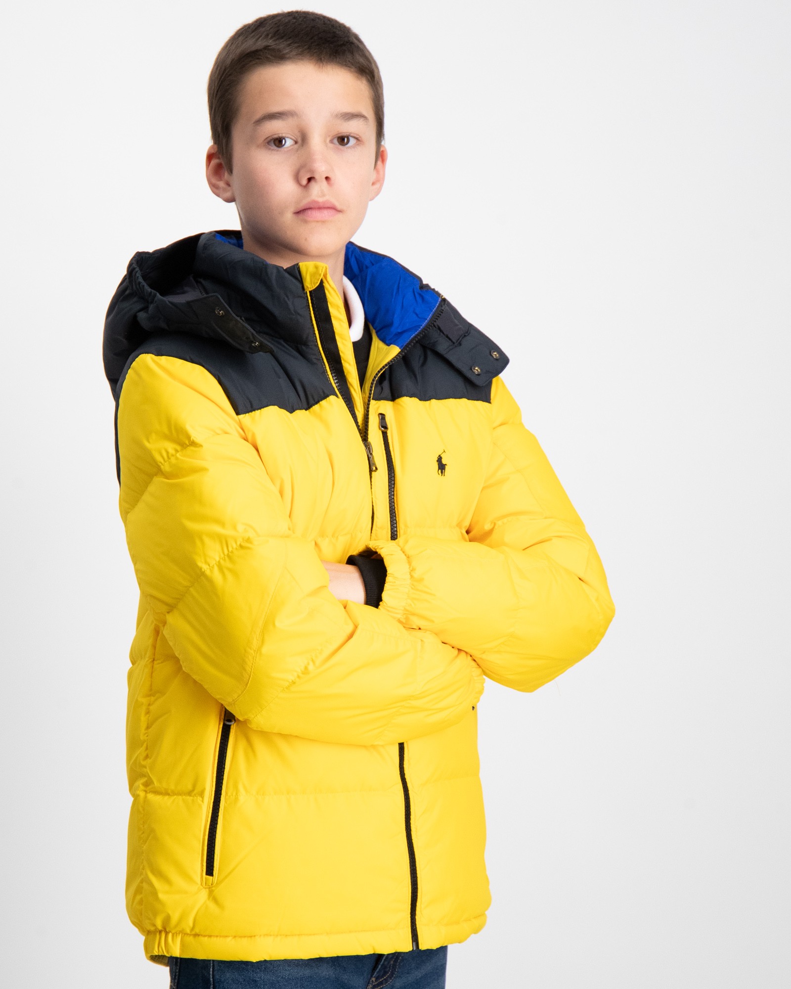 Polo Ralph Lauren Gul Water-Repellent Down Hooded Jacket för Kille ...