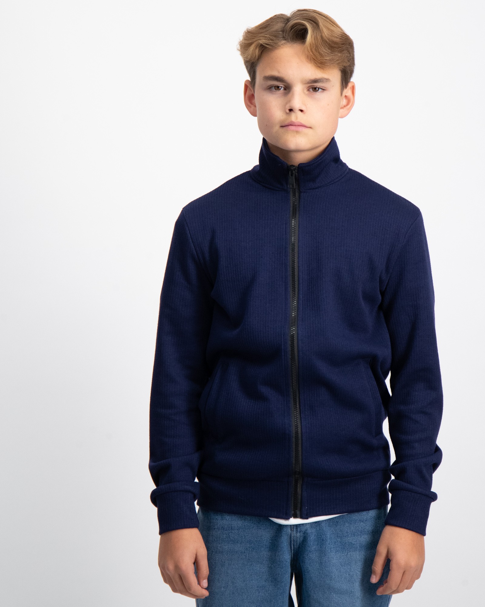 RYVLS Blå Zip Cardigan för Kille | Kids Brand Store
