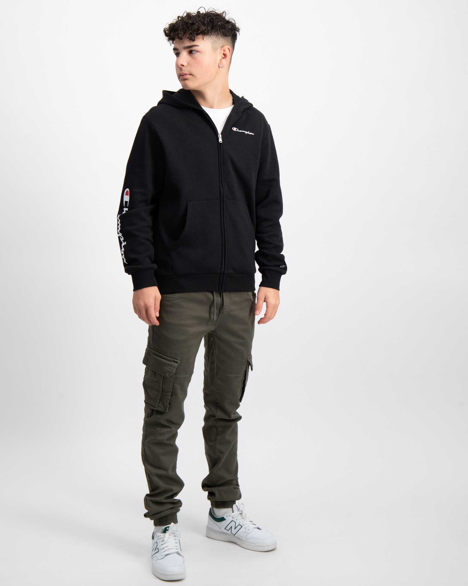Svart Hooded Full Zip Sweatshirt för Kille | Kids Brand Store