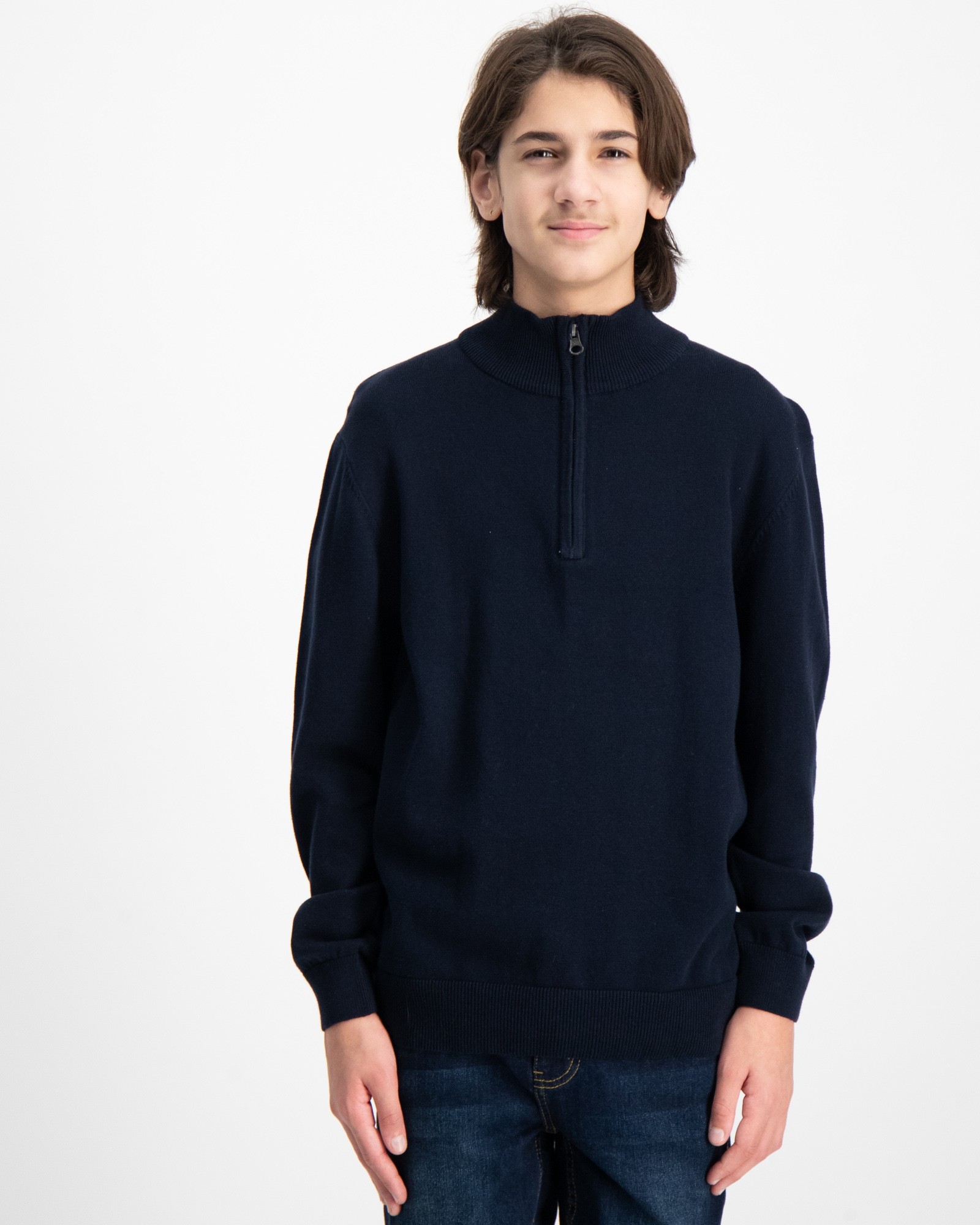 LMTD Blå NLMNANFRED LS HALF ZIP KNIT til Gutt | Kids Brand Store