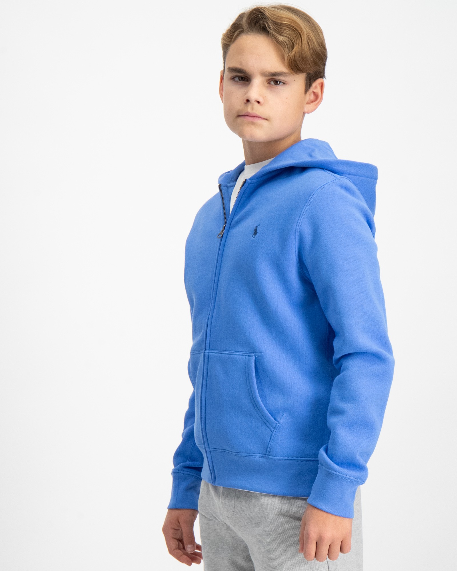 Blå Fleece Full-Zip Hoodie för Kille | Kids Brand Store