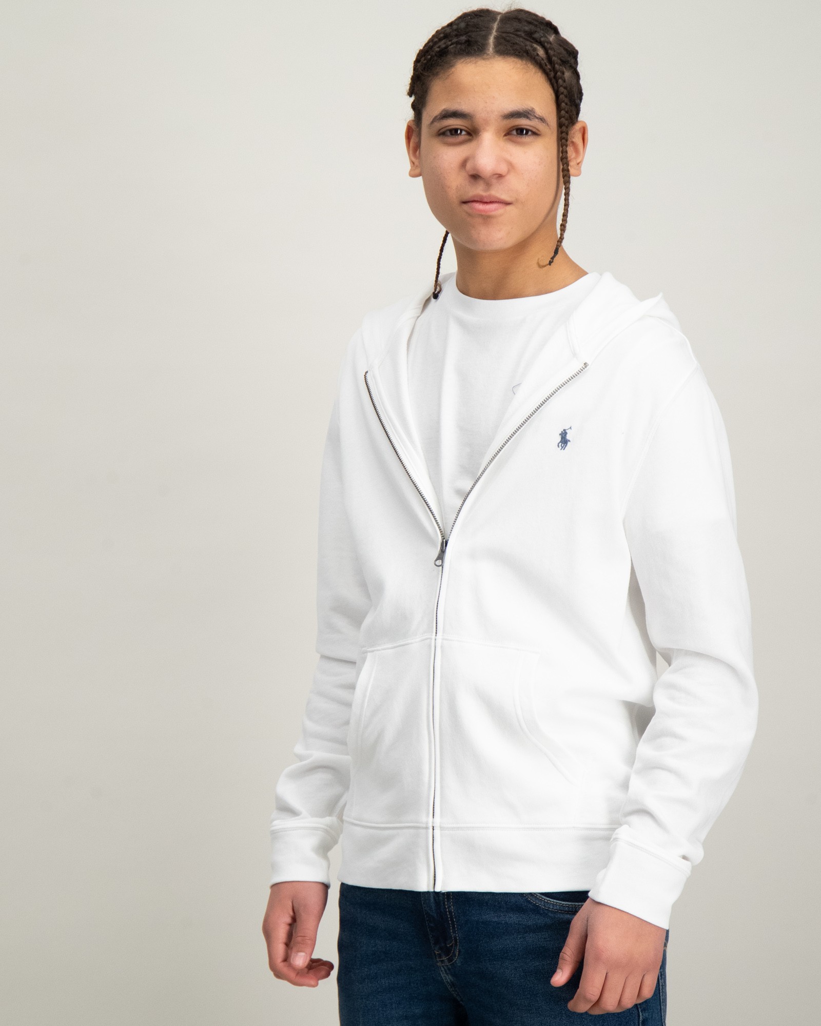 Polo Ralph Lauren Vit Spa Terry Full-Zip Hoodie för Kille | Kids Brand ...