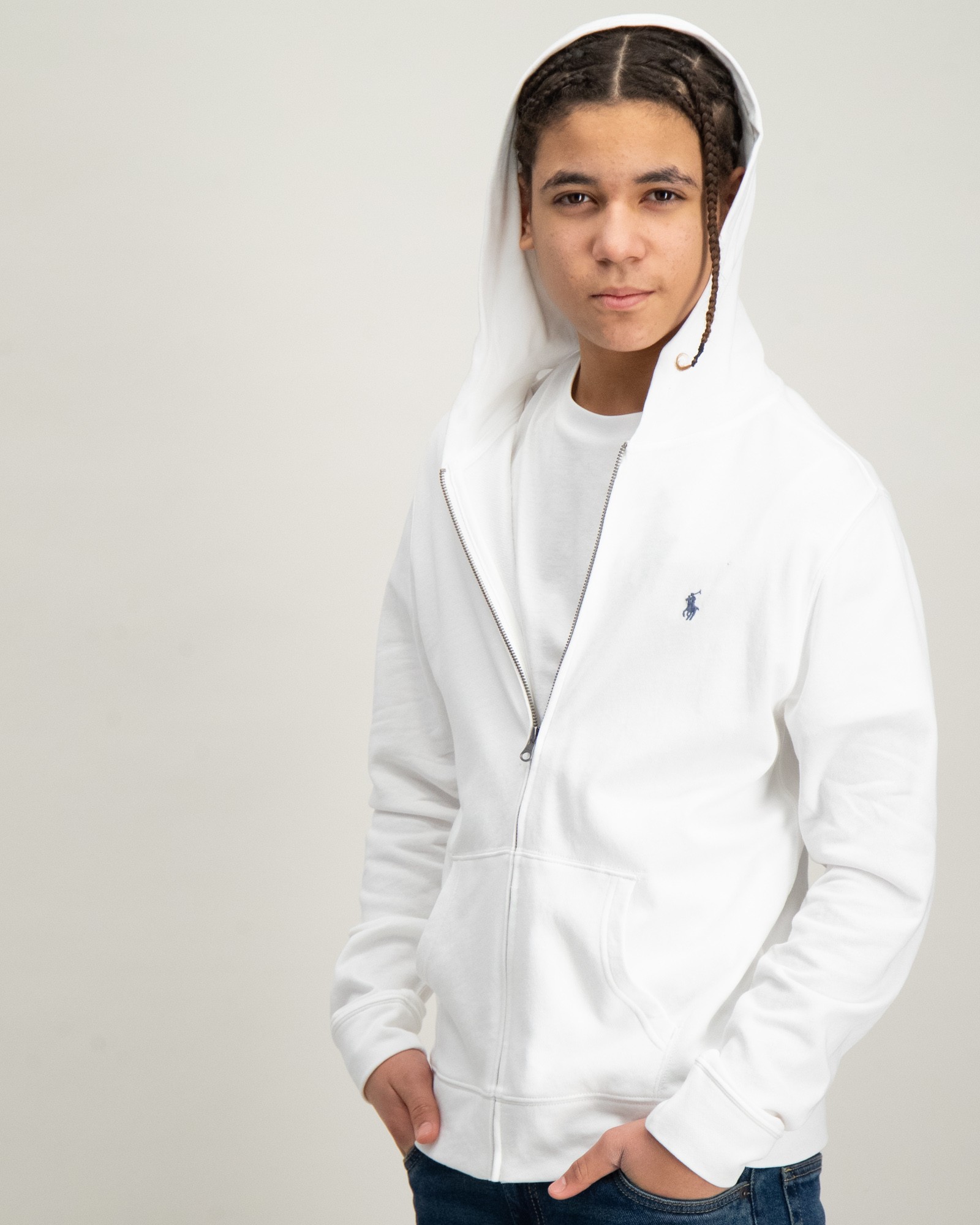 Polo Ralph Lauren Vit Spa Terry Full-Zip Hoodie för Kille | Kids Brand ...