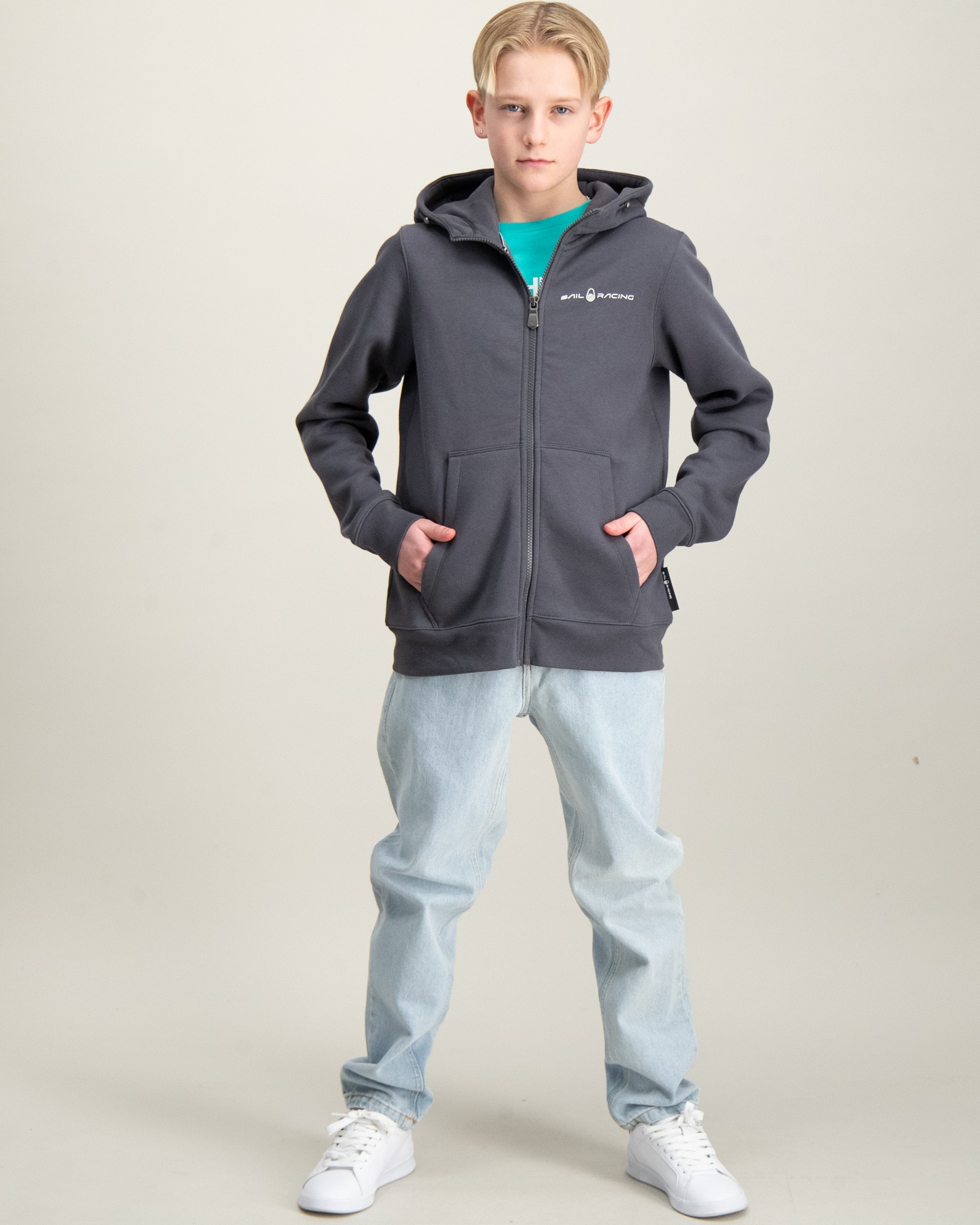 Sail Racing Blå JR BOWMAN LOGO ZIP HOOD för Kille | Kids Brand Store